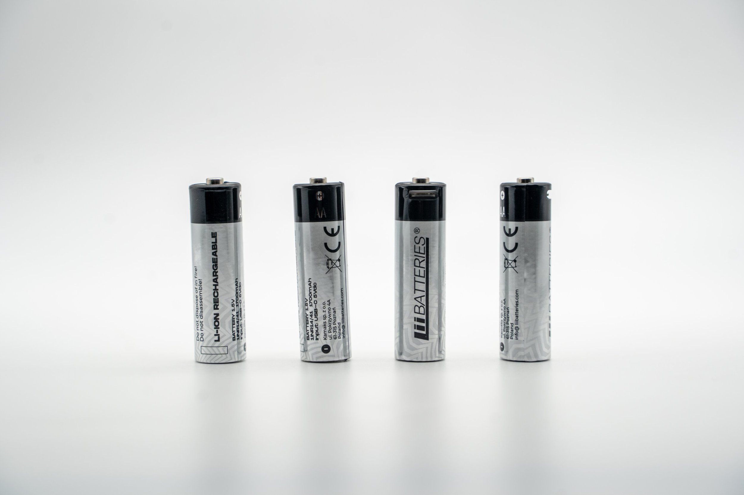 Bateri te rikarikueshme LiiBatteries AA, Lithium ion, USB C, set 4 ...