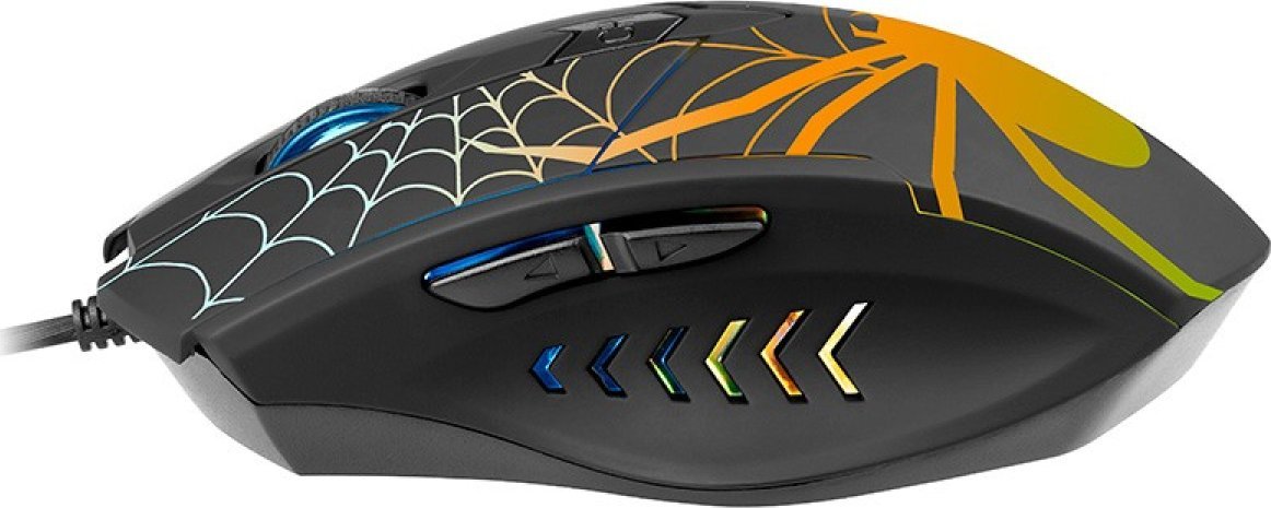 Maus gaming Tracer GameZone Black Widow RGB, 1600 DPI, me kabllo, i zi ...