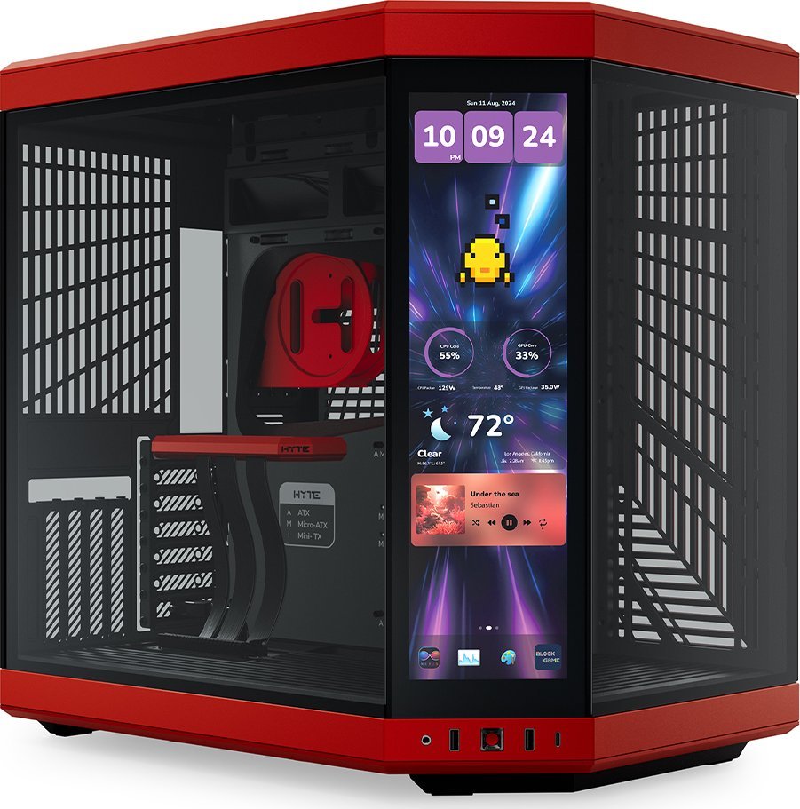 Kuti kompjuteri HYTE Y70 Touch, mid tower, xham i temperuar, black ...
