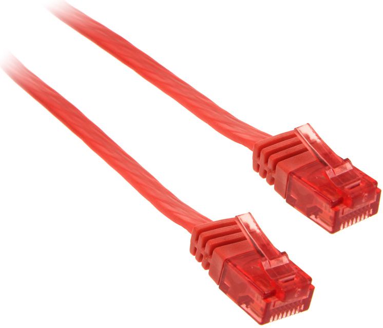 Kabllo rrjeti InLine 71601R, 1m, Cat.6 U/UTP, RJ45, e kuqe | Gjirafa50