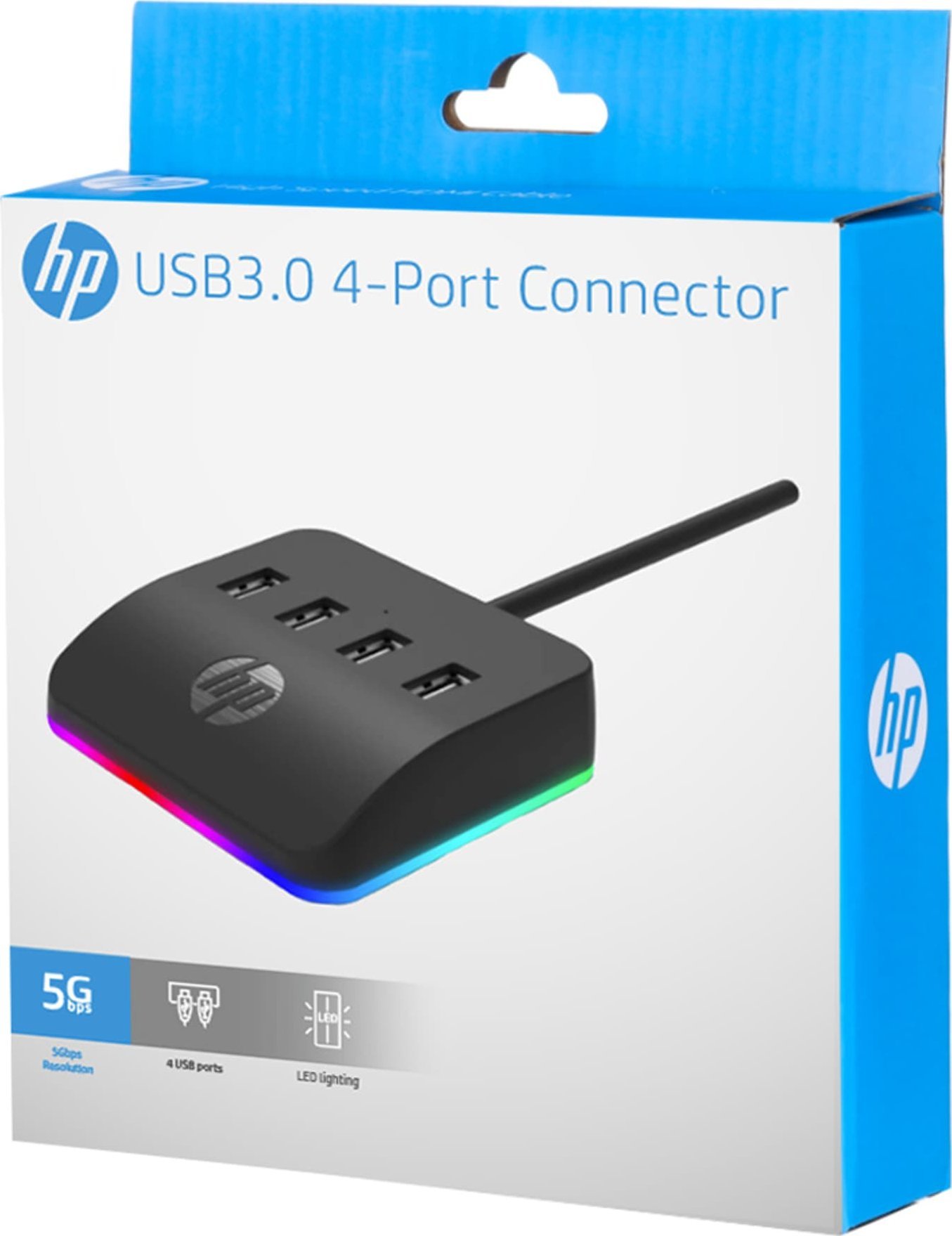 USB hub Hewlett-Packard DHC-CT120, 4 porta USB 3.0, me ndricim, i zi ...